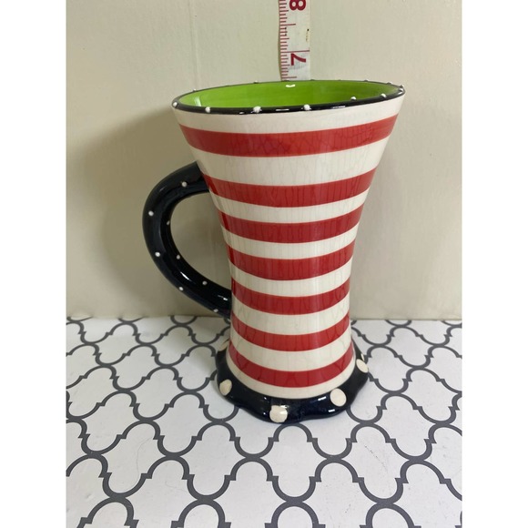 Pier 1 | Dining | Pier One Imports Redwhite Striped Coffee Mug With ...
